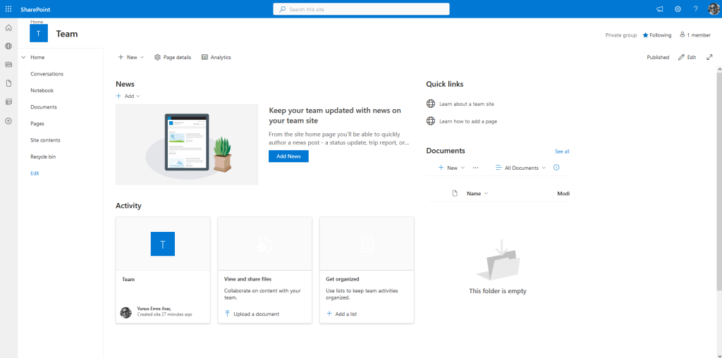 SharePoint Online Klasik Team Site Sitelerini Modern Team Site ...